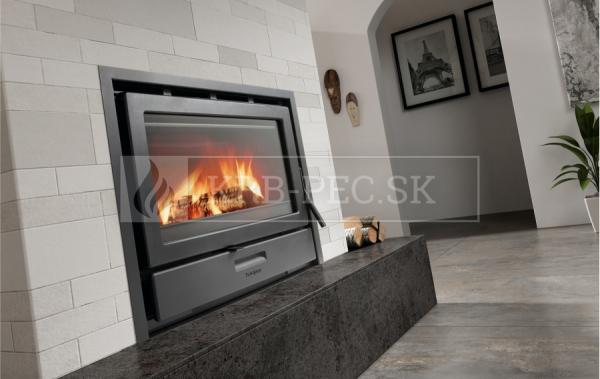 Hergóm C-12 liatinová krbová vložka s ventilátormi v ...