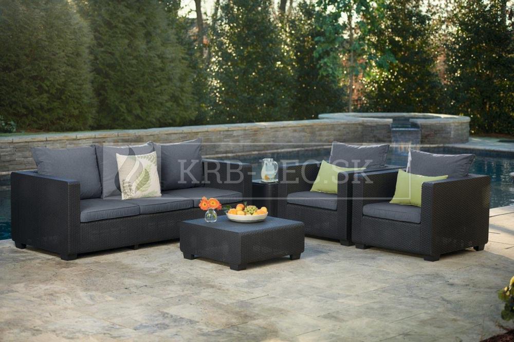 Keter Salta grafitové záhradné kreslo krb-pec