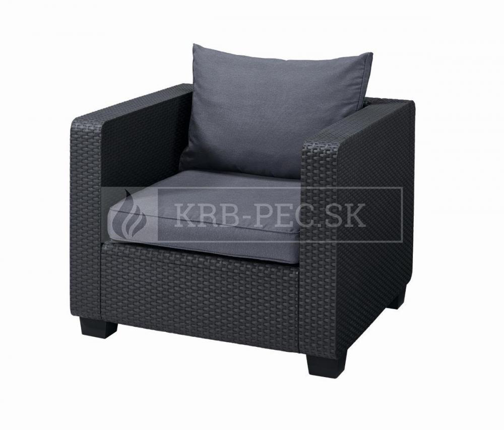 Keter Salta grafitové záhradné kreslo krb-pec