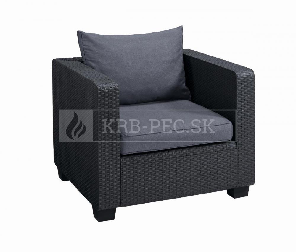 Keter Salta záhradný set nábytku grafitový (2 kreslá ...