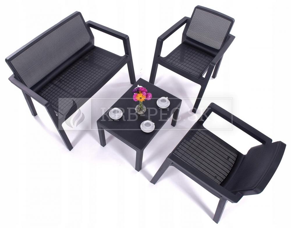 Keter Emily balkónový set nábytku grafitový (2 stoličky ...