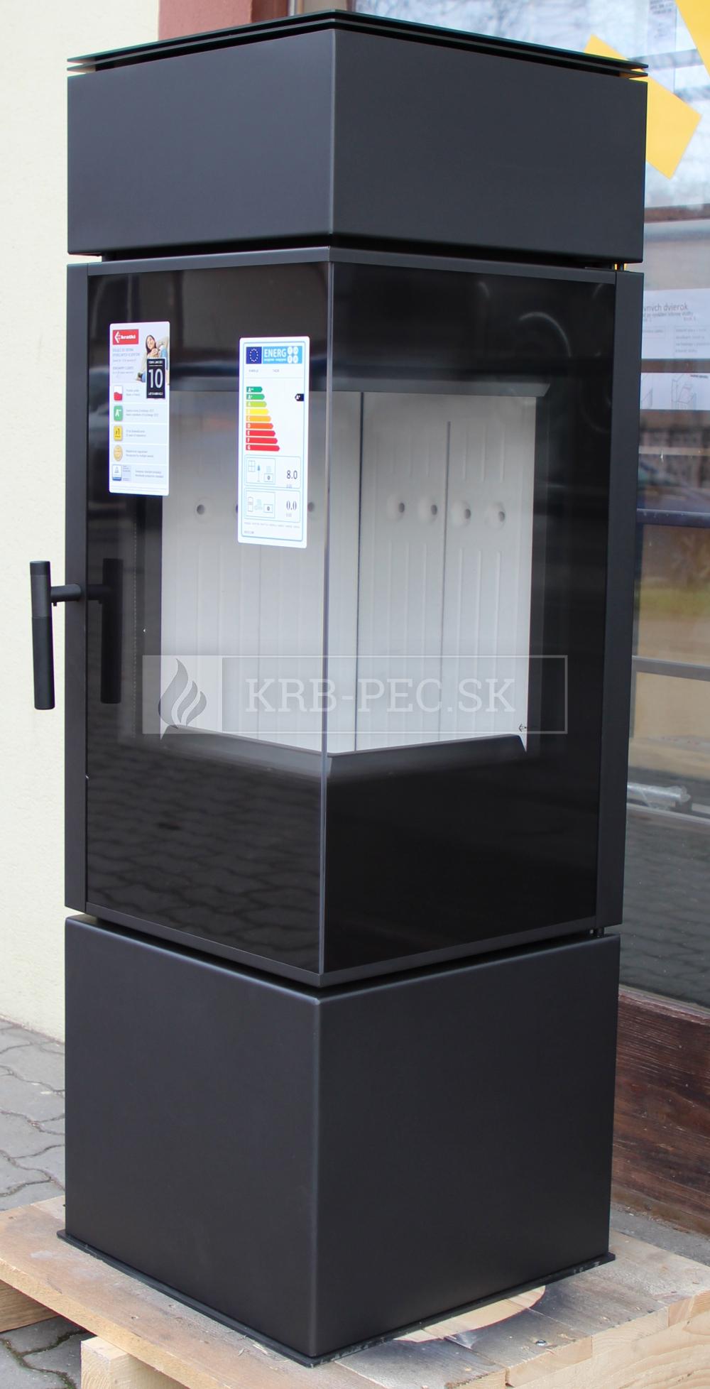 Kratki THOR 8 teplovzdušné oceľové krbové kachle s rohovým ...