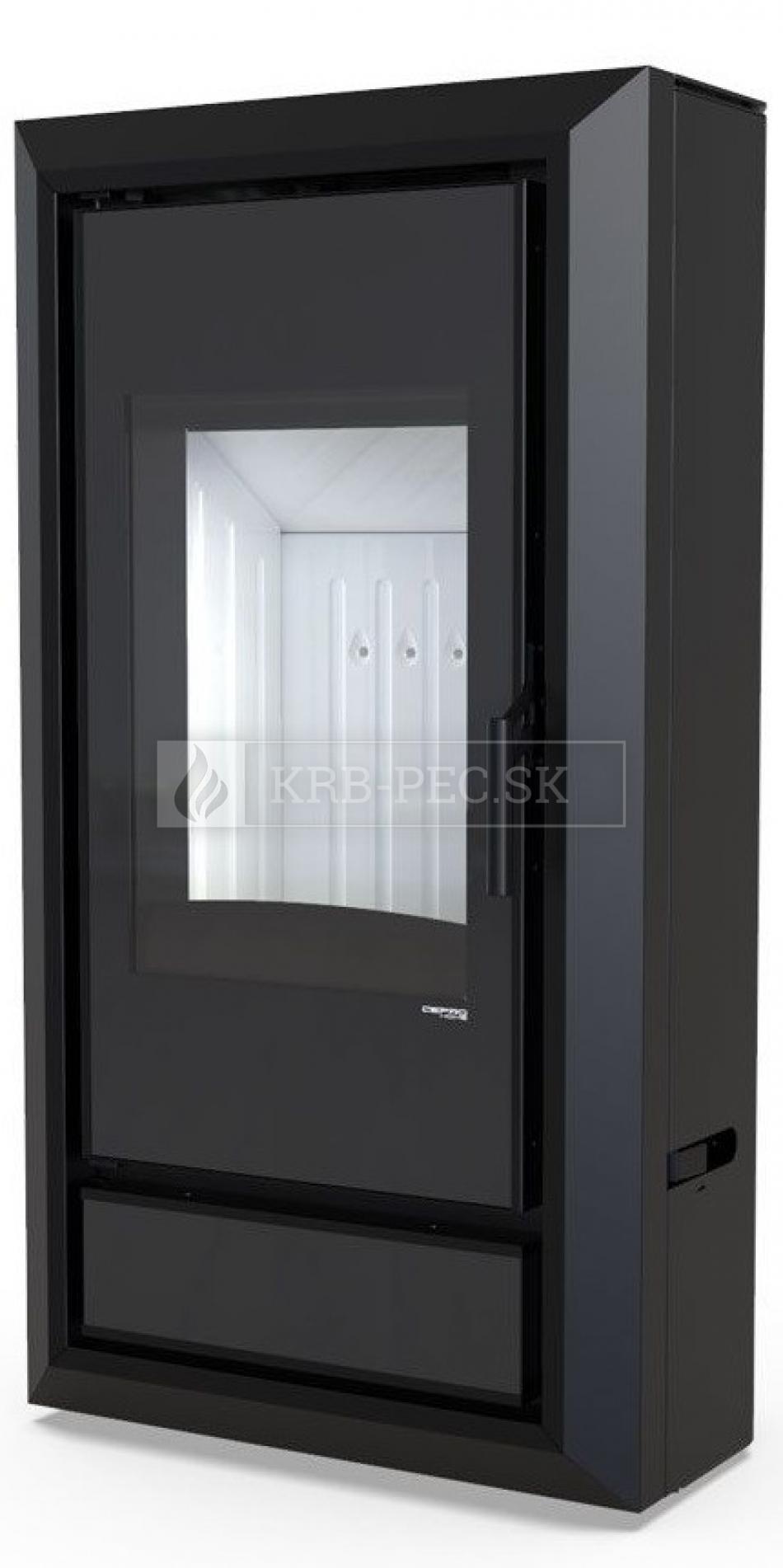 Defro Home IGNIS oceľové krbové kachle s veľkým vertikálnym ...