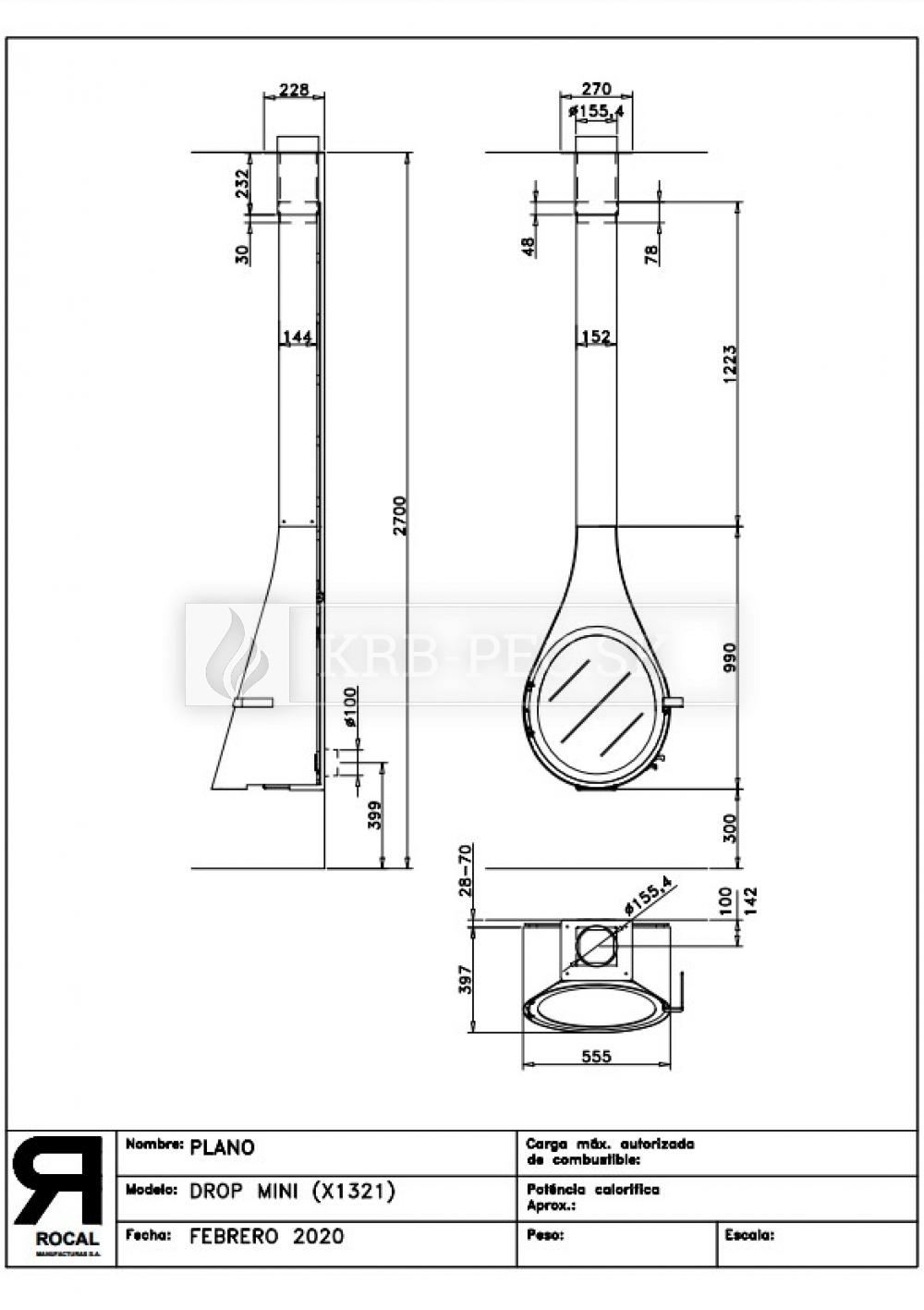 Rocal Drop Mini samostatne voľne stojace kachle | Krb-pec.sk ...